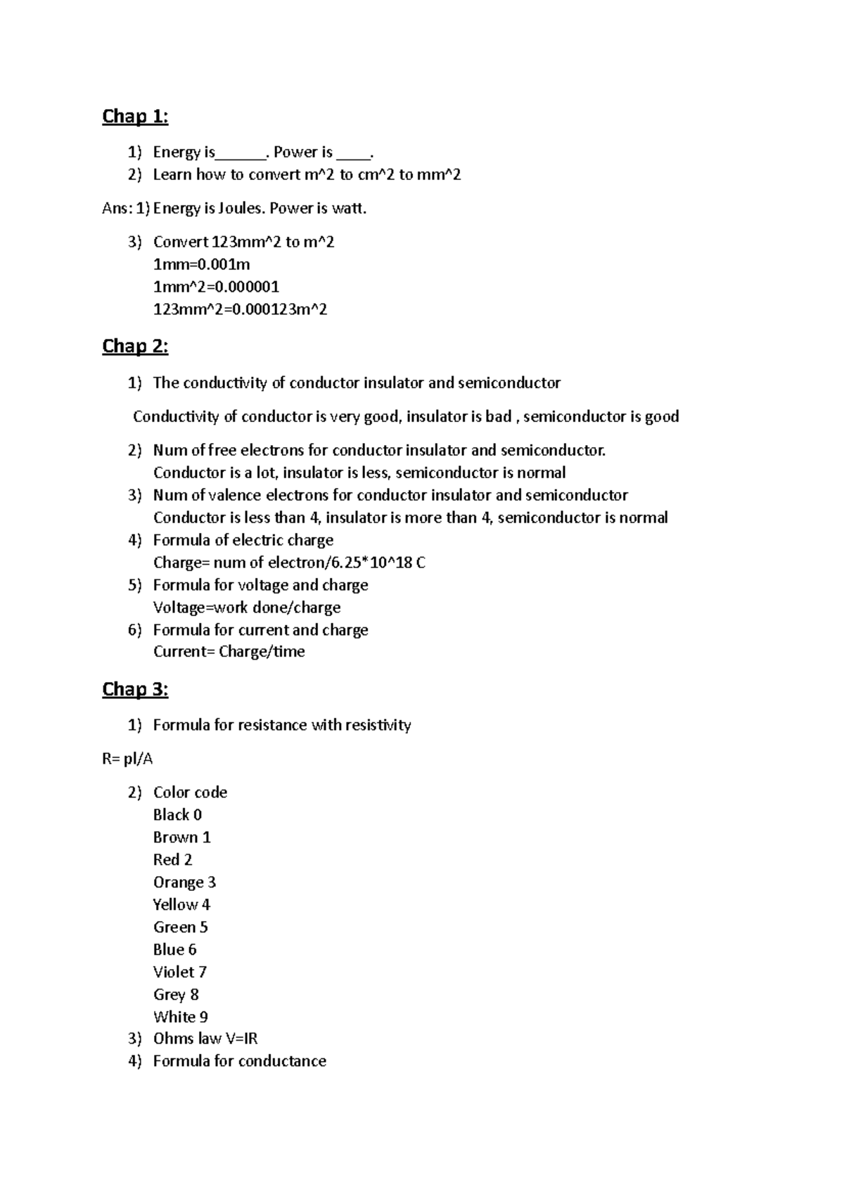 EST Preparation PEEE Notes Chap 1 Energy Is Power Is