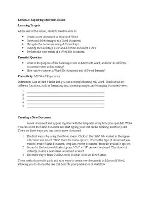 Lesson 4 - Computer - Lesson 4: Working With Paragraphs Learning ...