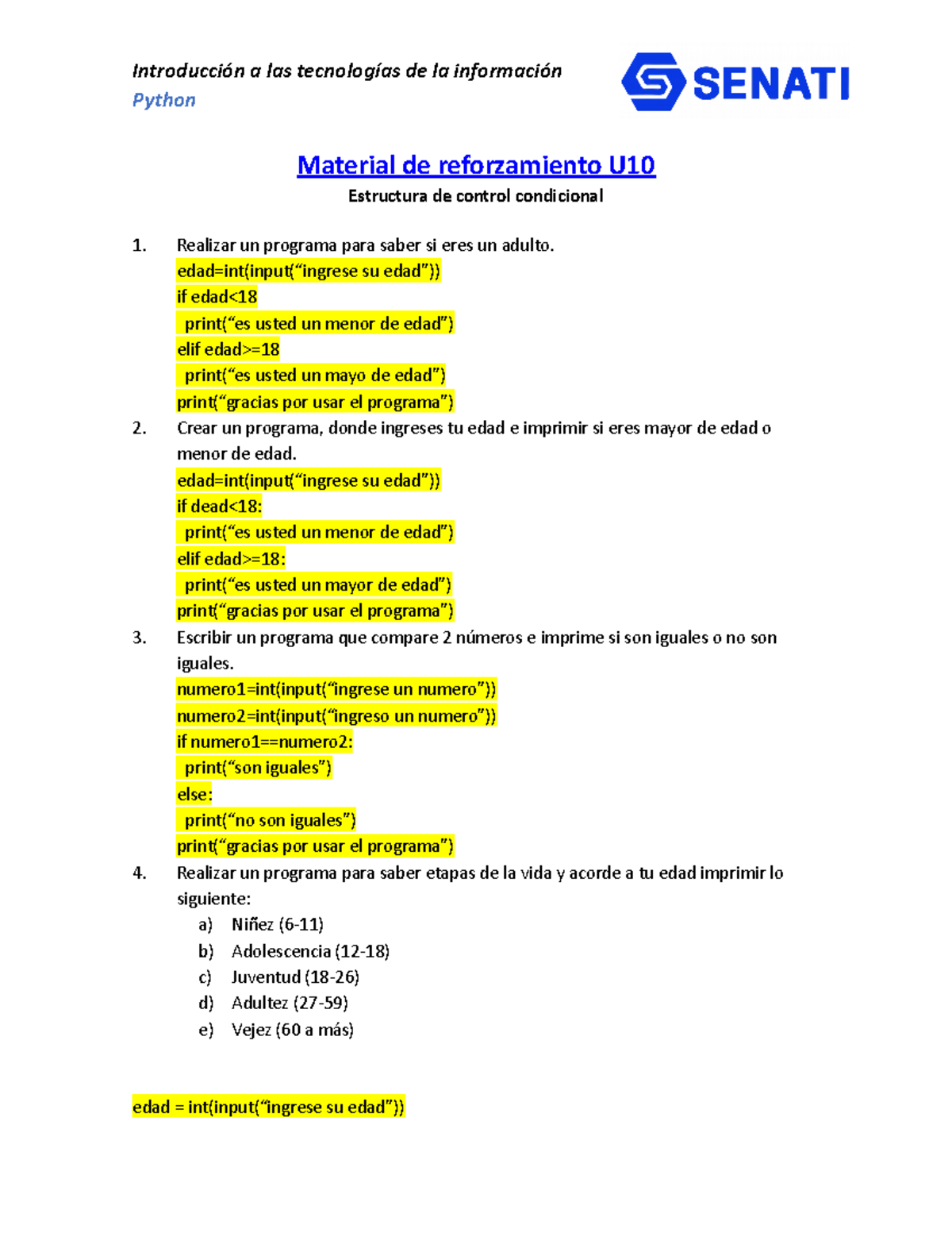 Material de reforzamiento U10R - Python Material de reforzamiento U ...