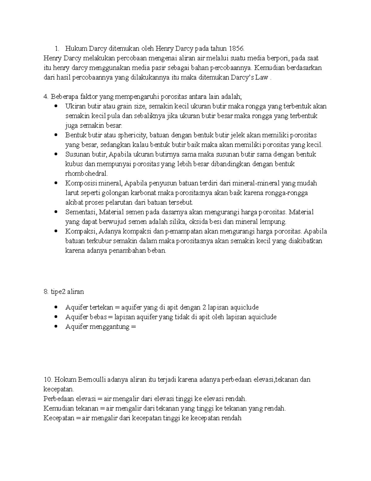 Hukum - Henry Darcy melakukan percobaan mengenai aliran air melalui ...