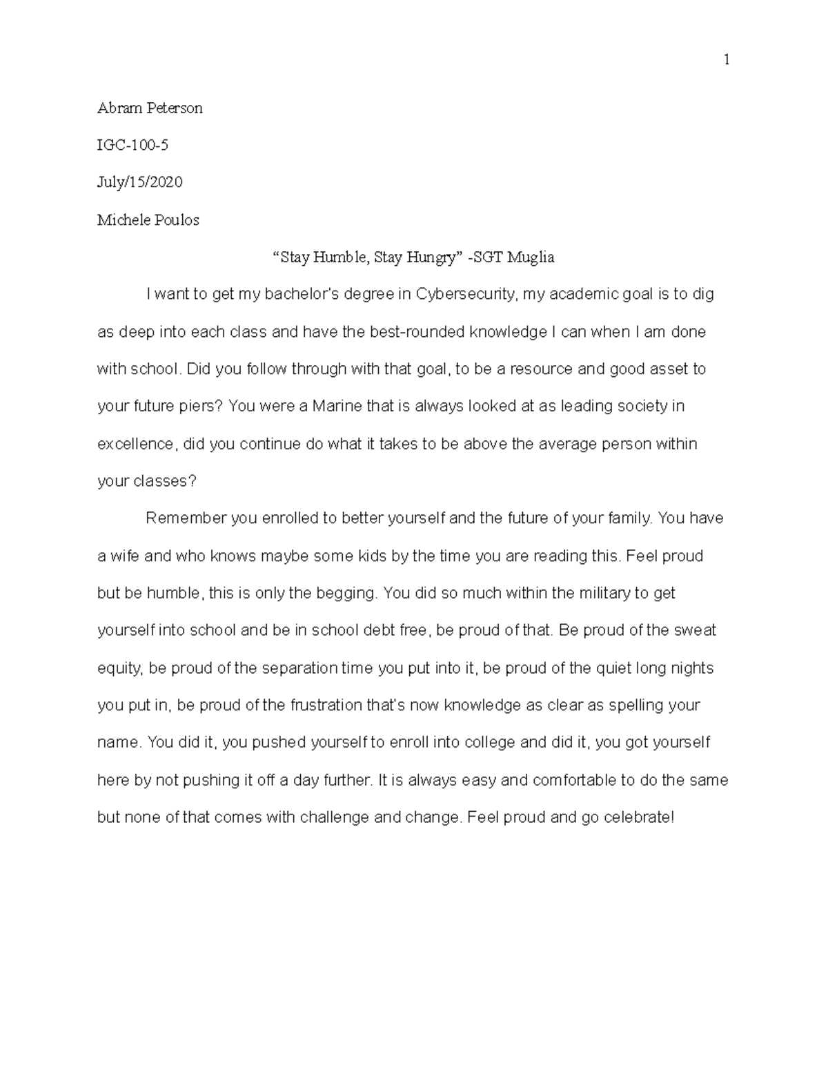 Gcu-style-template - outline for how your paper should be - Abram ...