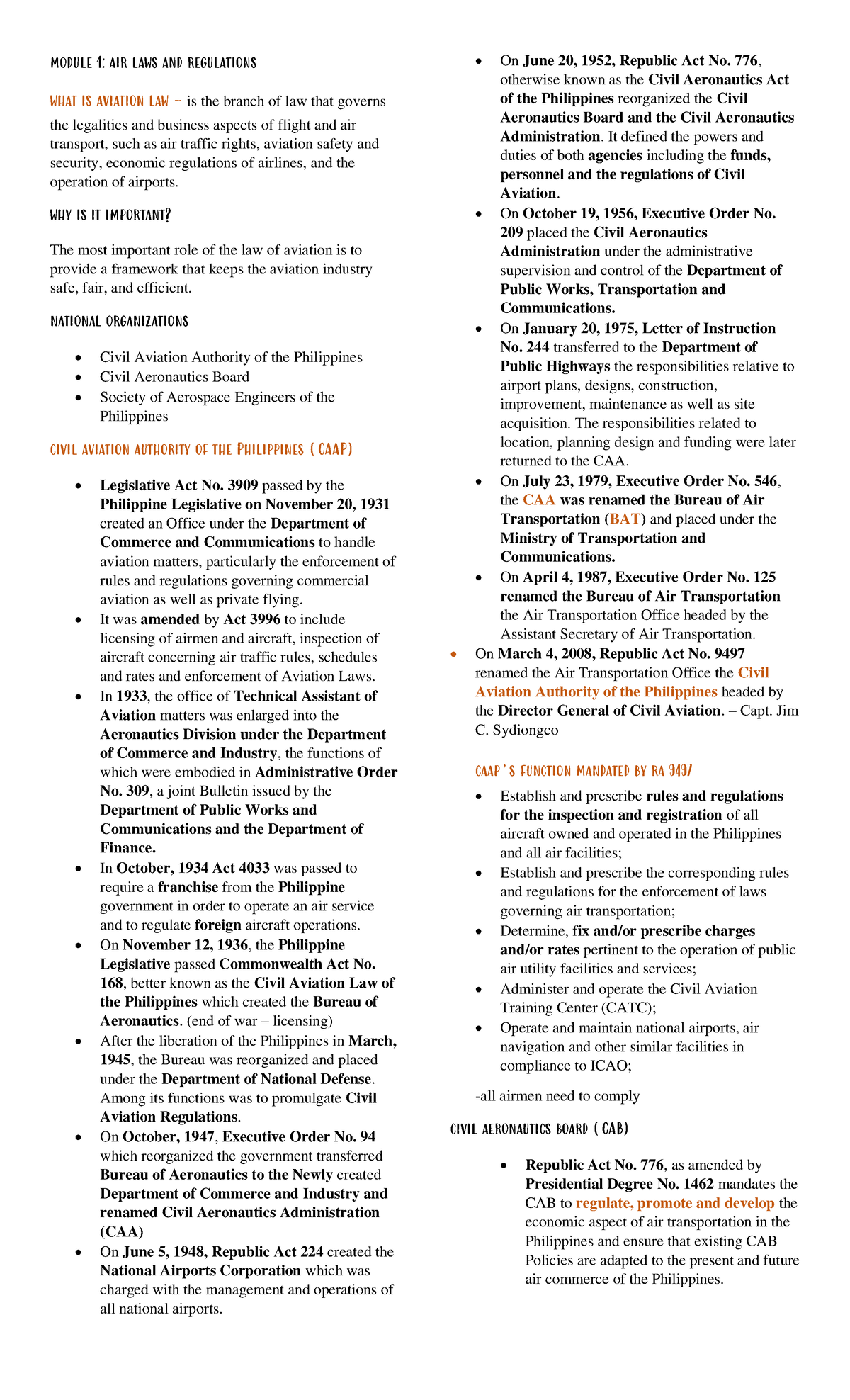Air Laws-Lesson-1 - aeronautical engineering - module 1: air laws and ...