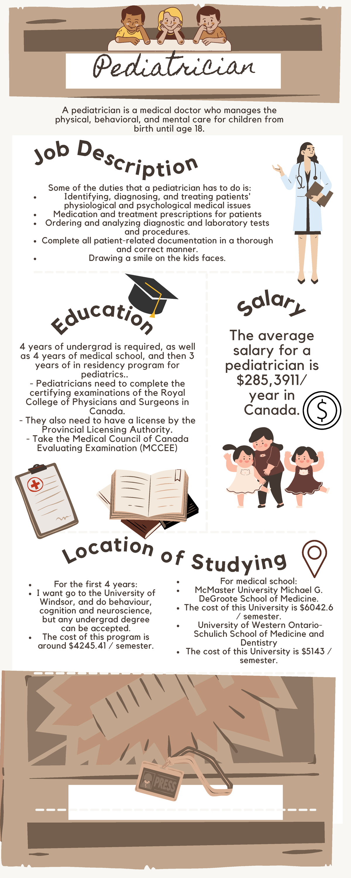 Biology ISU - Pediatrician - J o b De s c r i p t io n A pediatrician ...