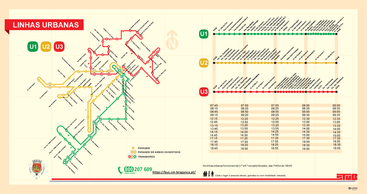 Horarios stub - LINHAS URBANAS PARAGEM PARAGEM EM AMBOS OS SENTIDOS ...