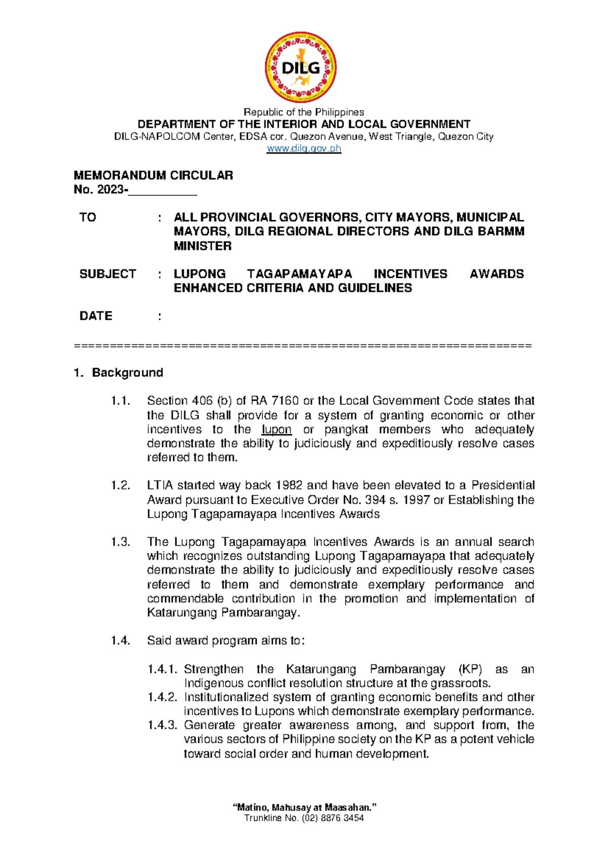 Dilg-memocircular-2023110 7b4901309 c - Republic of the Philippines ...