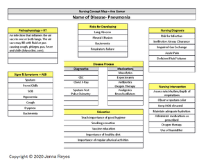 Anaphylaxis Nursing Concept Map - Nursing Concept Map Name: Age: Chief ...