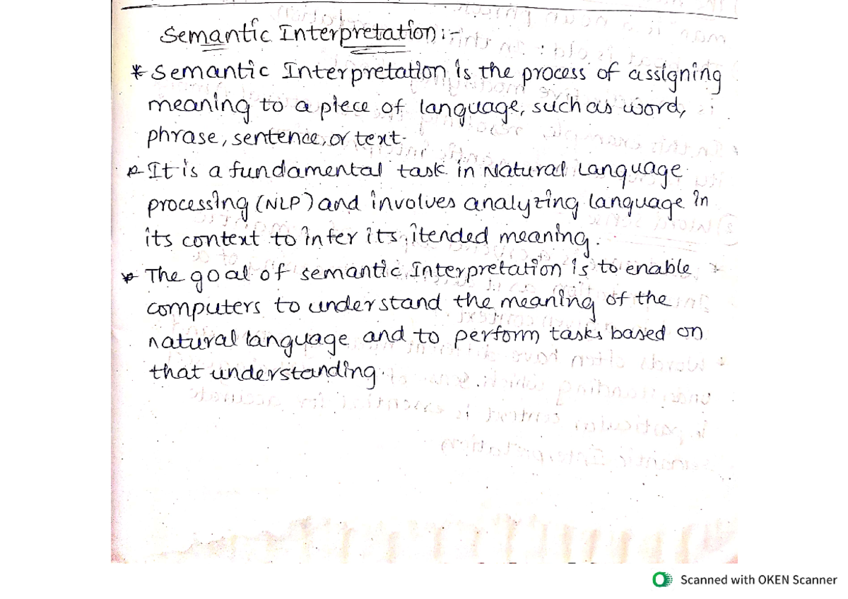 Nlp3 - nlp3 - semantic semantic Interpretation is the process of ...