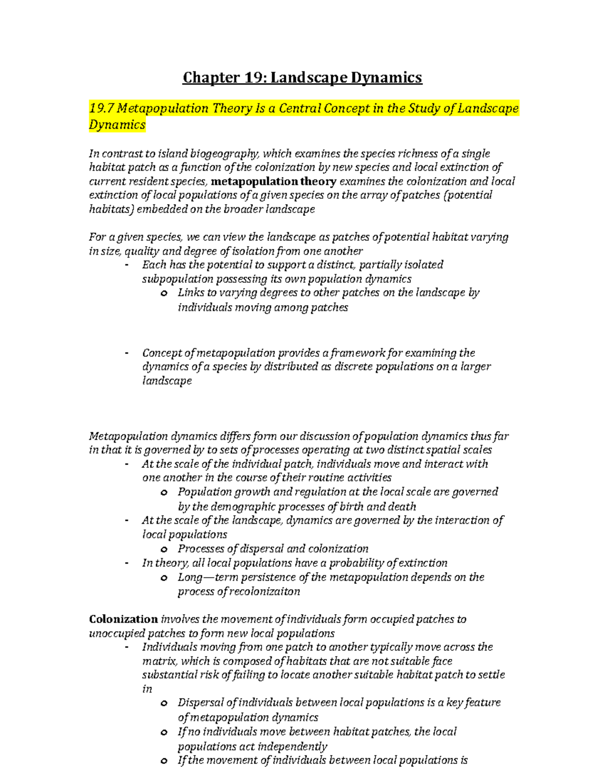 Chapter 19 - Landscape Dynamics ( Section 19.7) - Chapter 19: Landscape ...