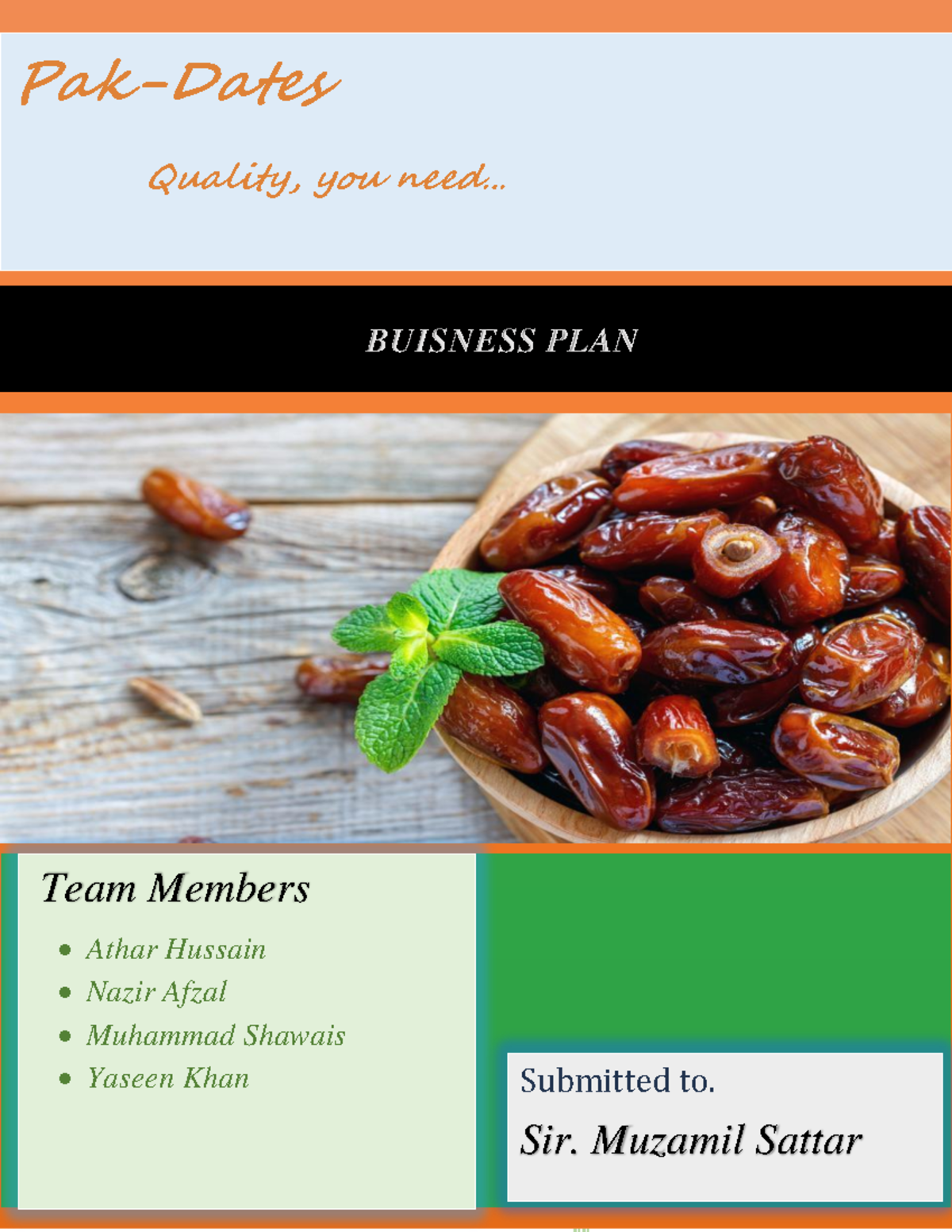 Pak- dates Business plan - Warning: TT: undefined function: 32 BUISNESS ...
