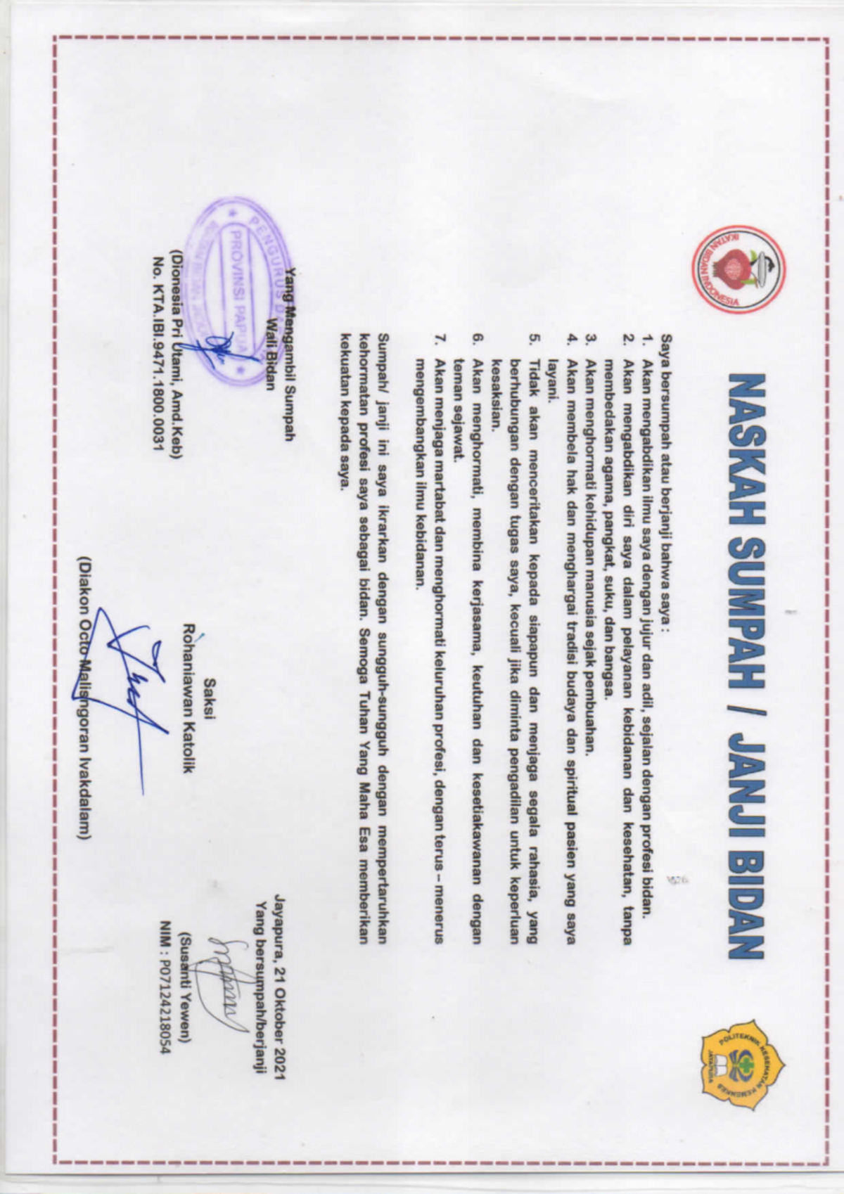 Surat Sumpah 2113 - making - Studocu