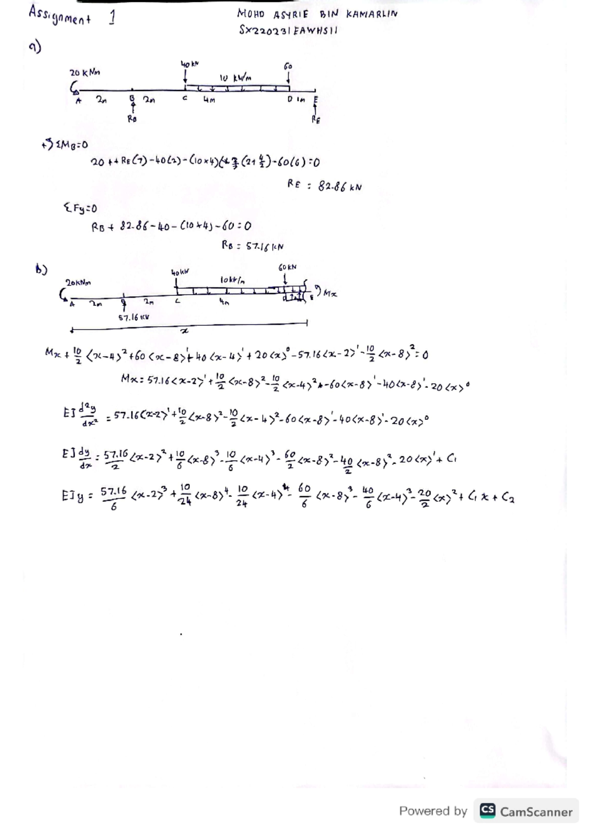Assignment 1 Macaulay - Mechanics of Materials and Structures - Studocu