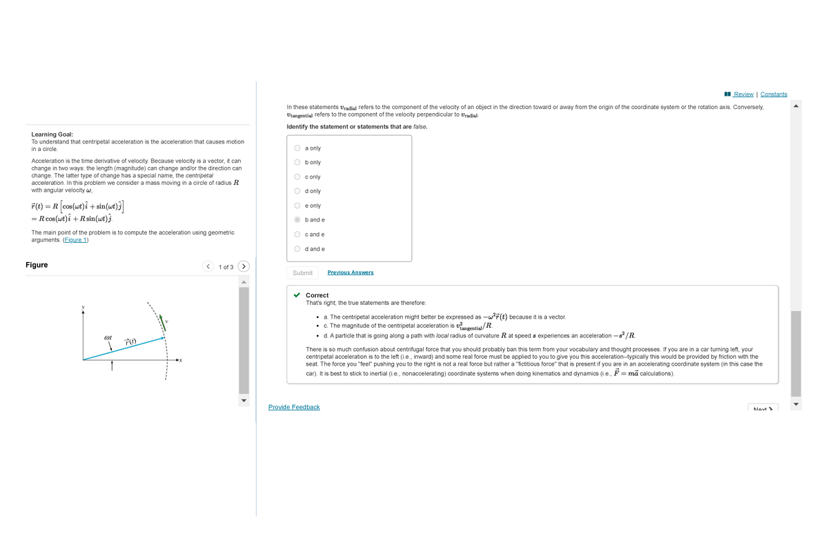 Mastering Physics Ch 05 HW Centripetal Acceleration Explained 4 1