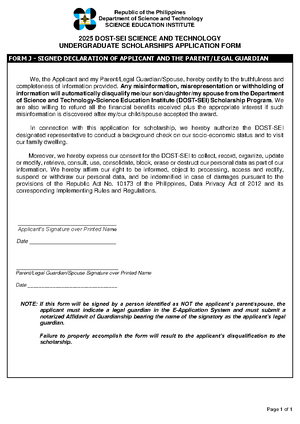 2025 Form F - none - Republic of the Philippines Department of Science ...