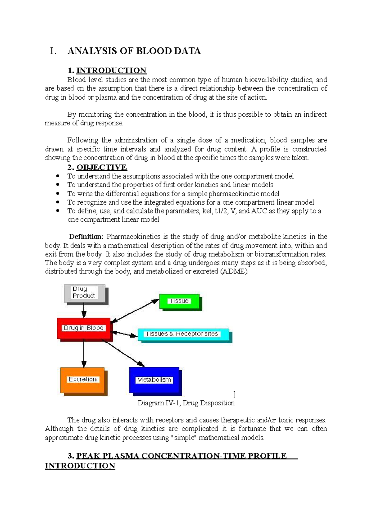 Analysis OF Blood DATA - I. ANALYSIS OF BLOOD DATA 1. INTRODUCTION ...