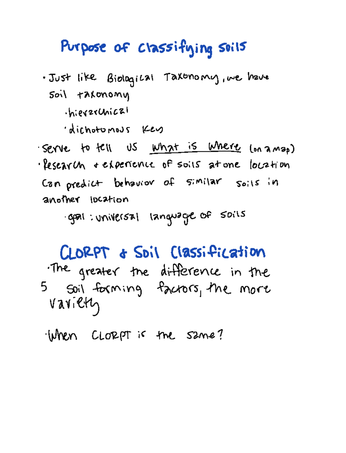 Classifying Soils - summary of soil classification - Purpose of ...