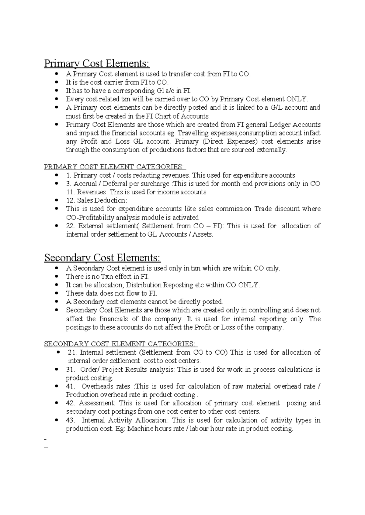 430364743-Costing - accounting - Primary Cost Elements: A Primary Cost ...