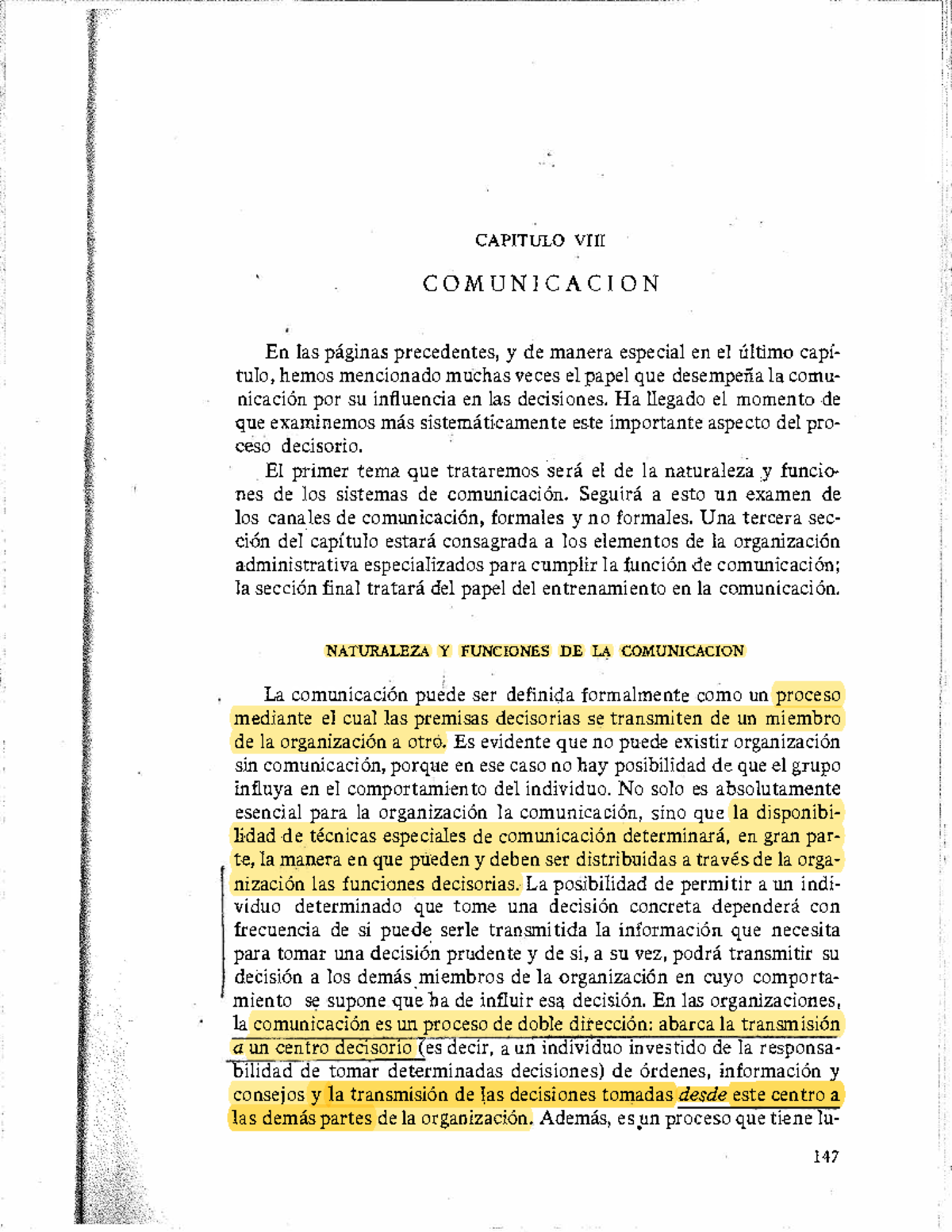 H Simon Comportamiento Administrativo Capitulo 8 Comunicacion - CAPITULO VIII ...