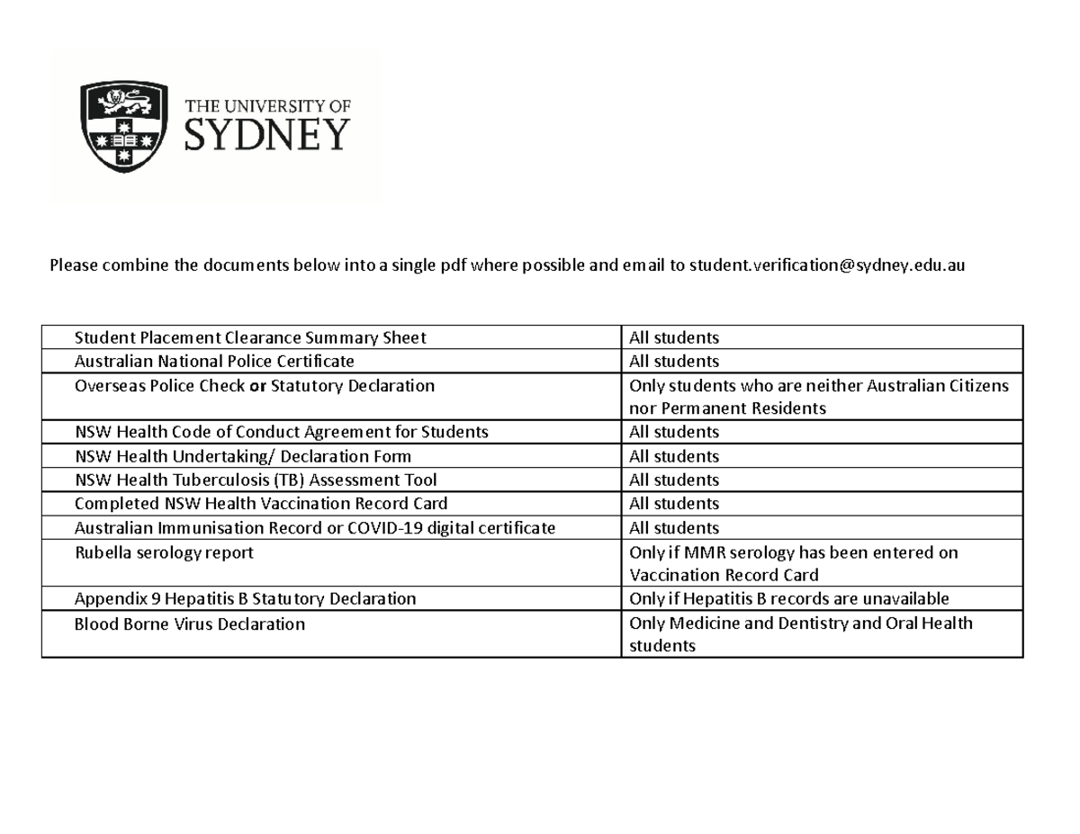Nsw-ministry-health-verification-pack - Please combine the documents ...