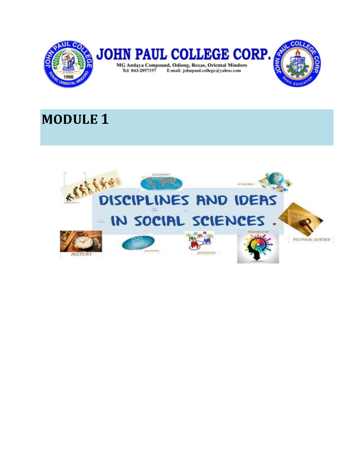 DISS M1-M2 - fasrgasdgas - DISCIPLINES AND IDEAS IN THE SOCIAL SCIENCES ...