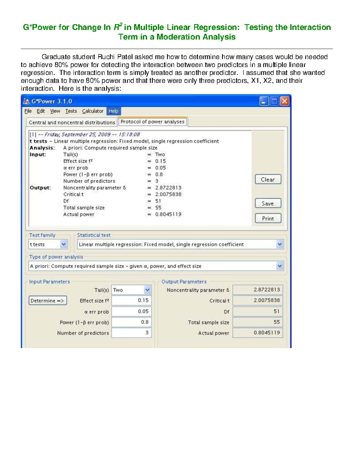 GPower-R2Change - for Change In R2 in Multiple Linear Regression ...