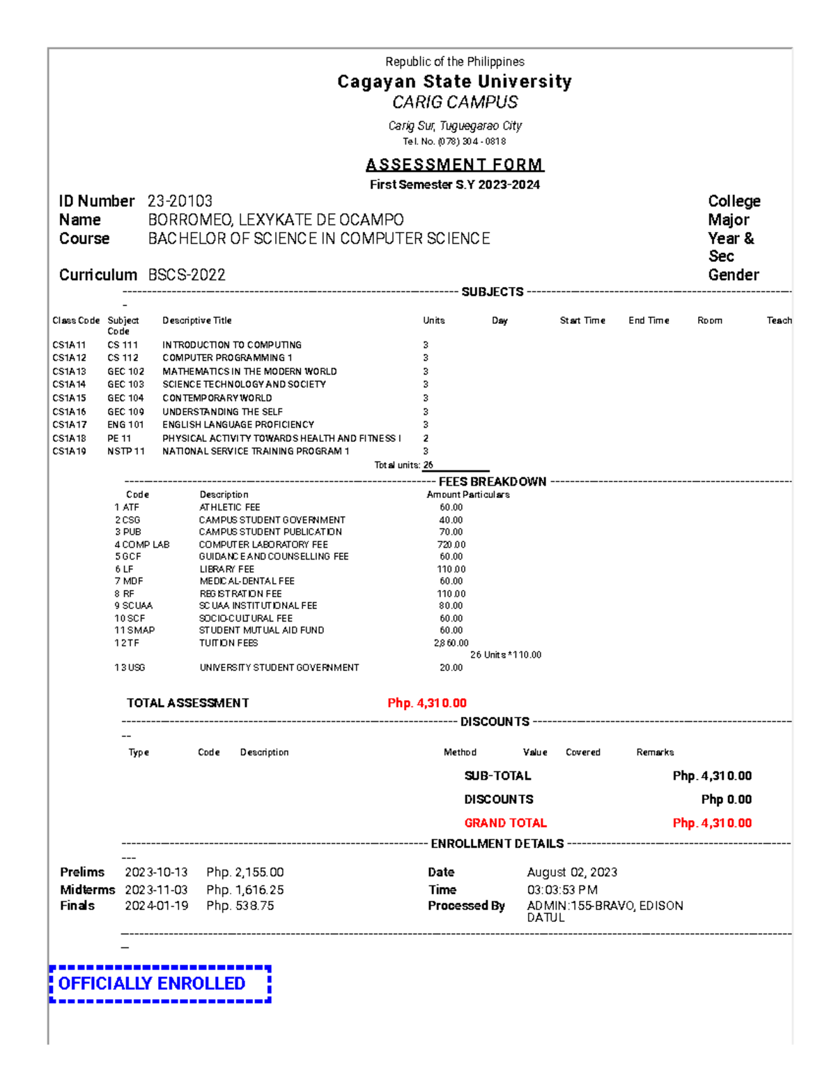 Assessment NC2 Reviewer - Republic of the Philippines Cagayan State ...