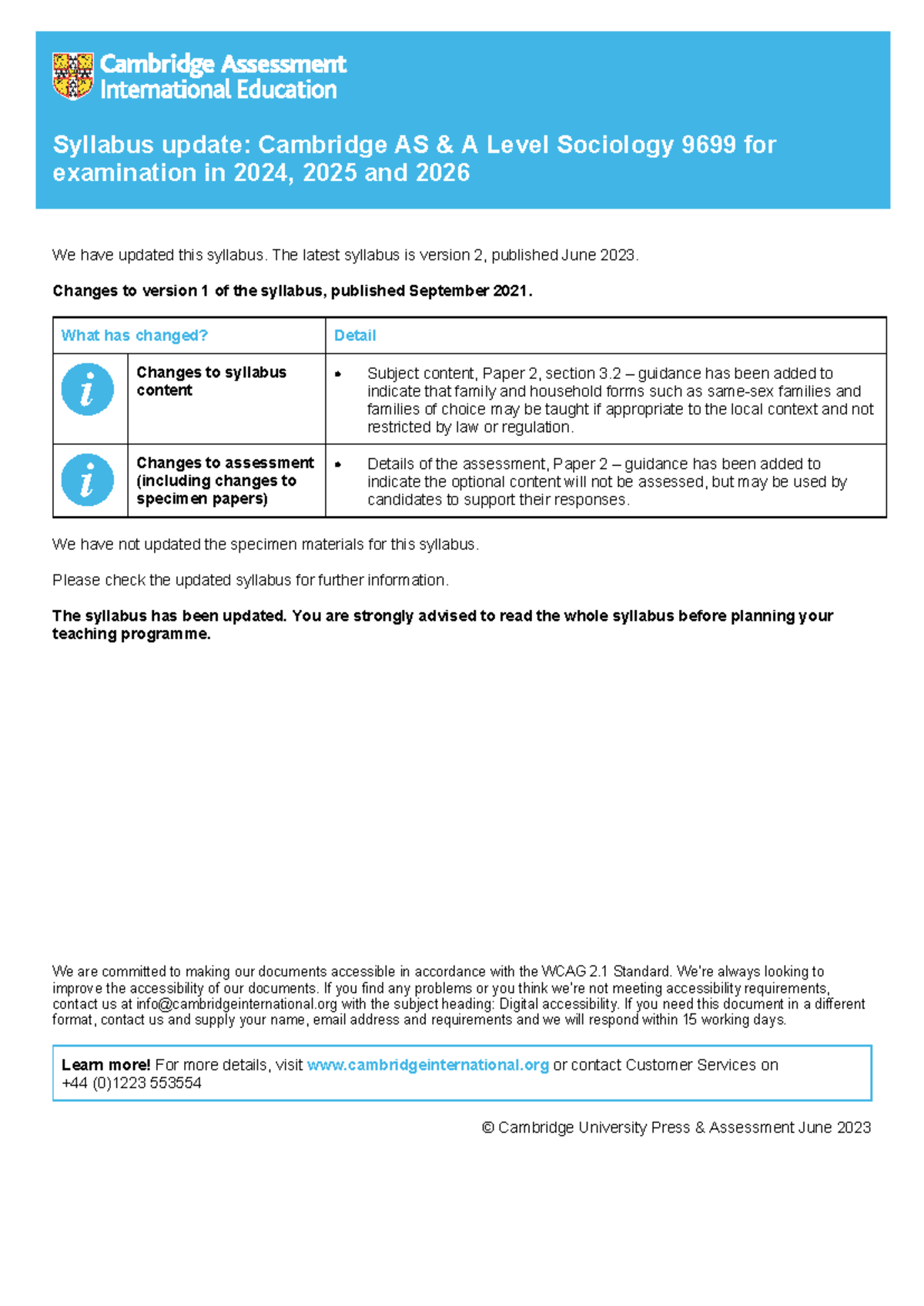 687634 2024 2026 syllabus update - Syllabus update: Cambridge AS & A ...
