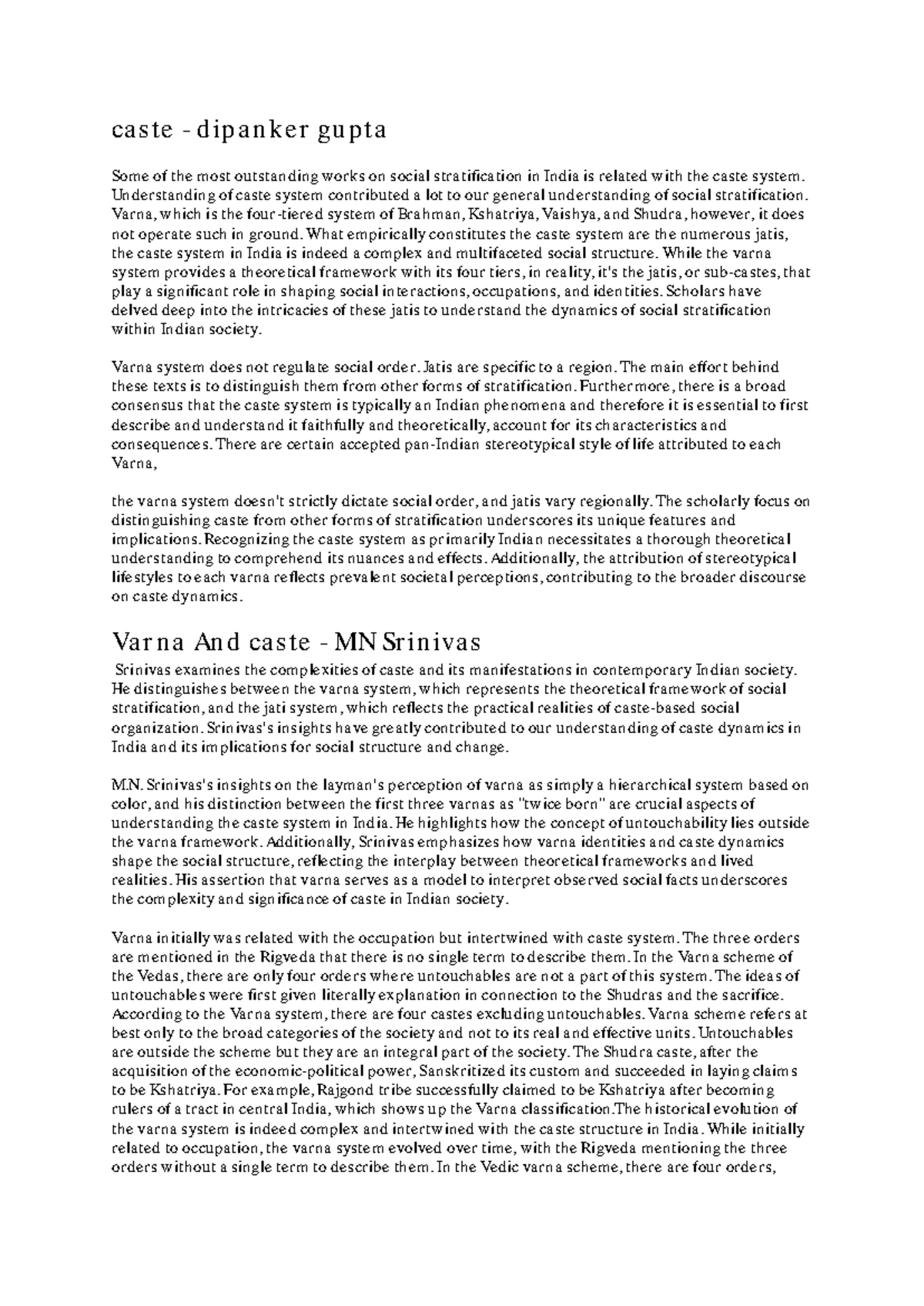 Caste by Dipankar Gupta - caste - dipanker gupta Some of the most ...