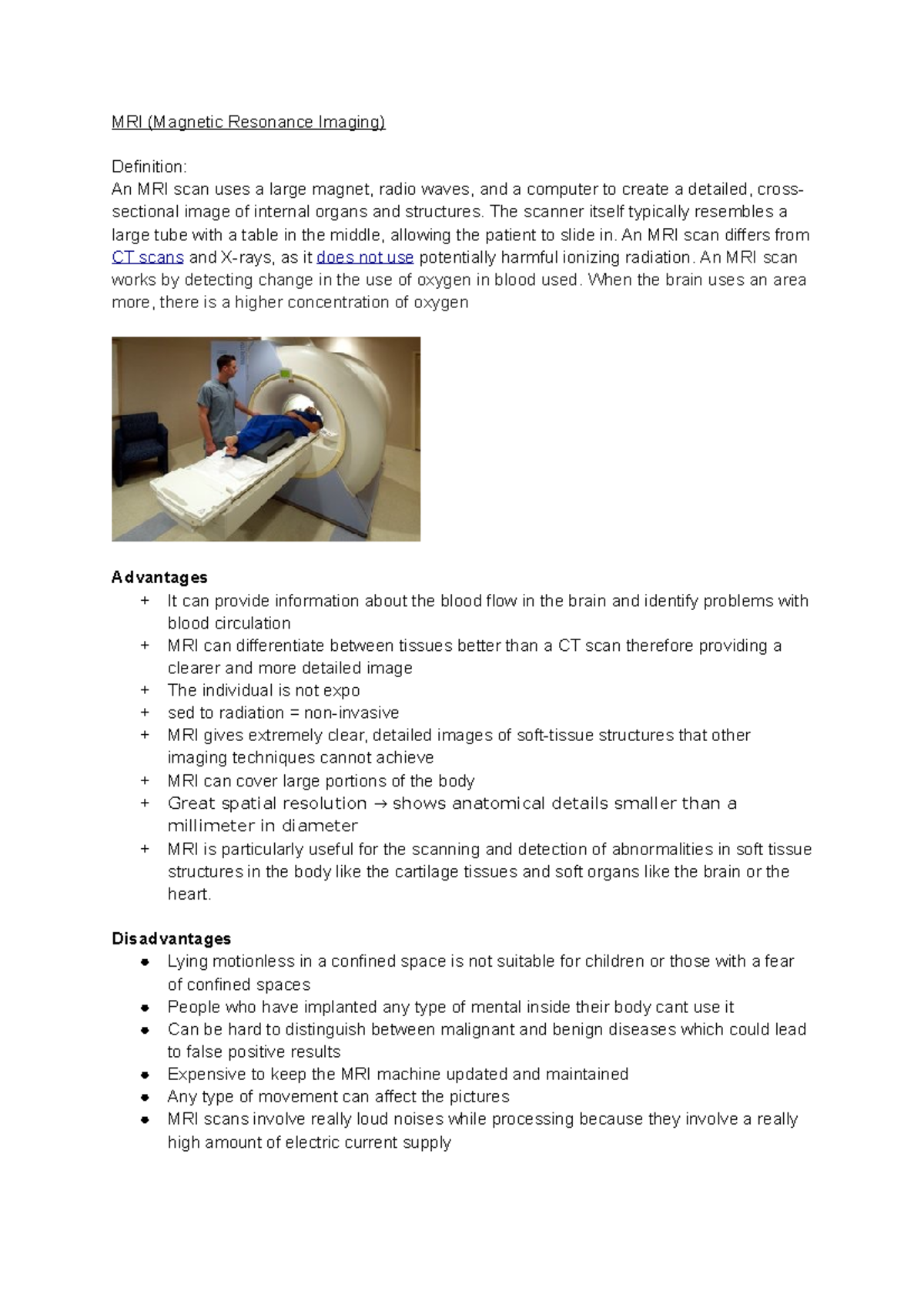 MRI - Seminar - MRI (Magnetic Resonance Imaging) Definition: An MRI ...