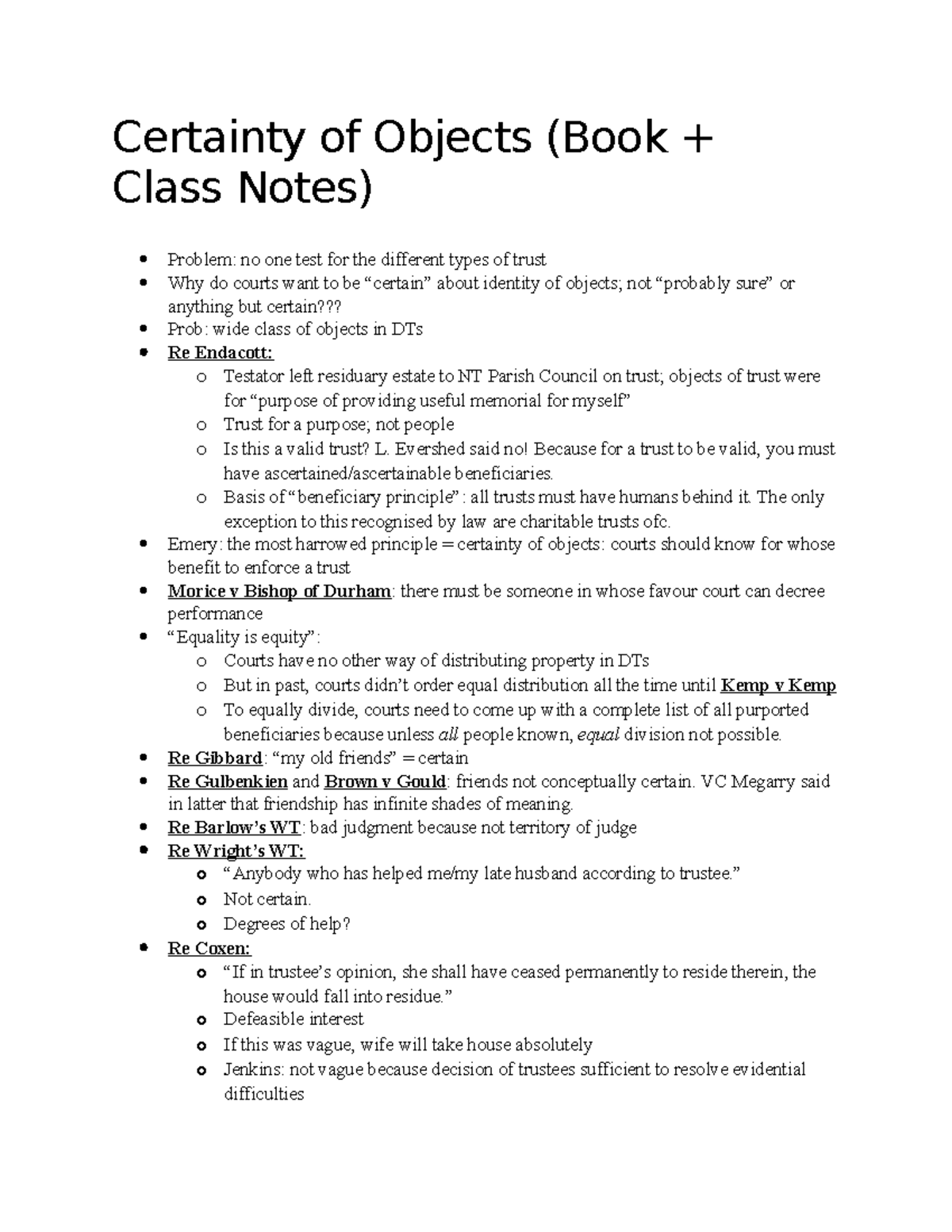 Certainty of Objects topic - Certainty of Objects (Book + Class Notes ...