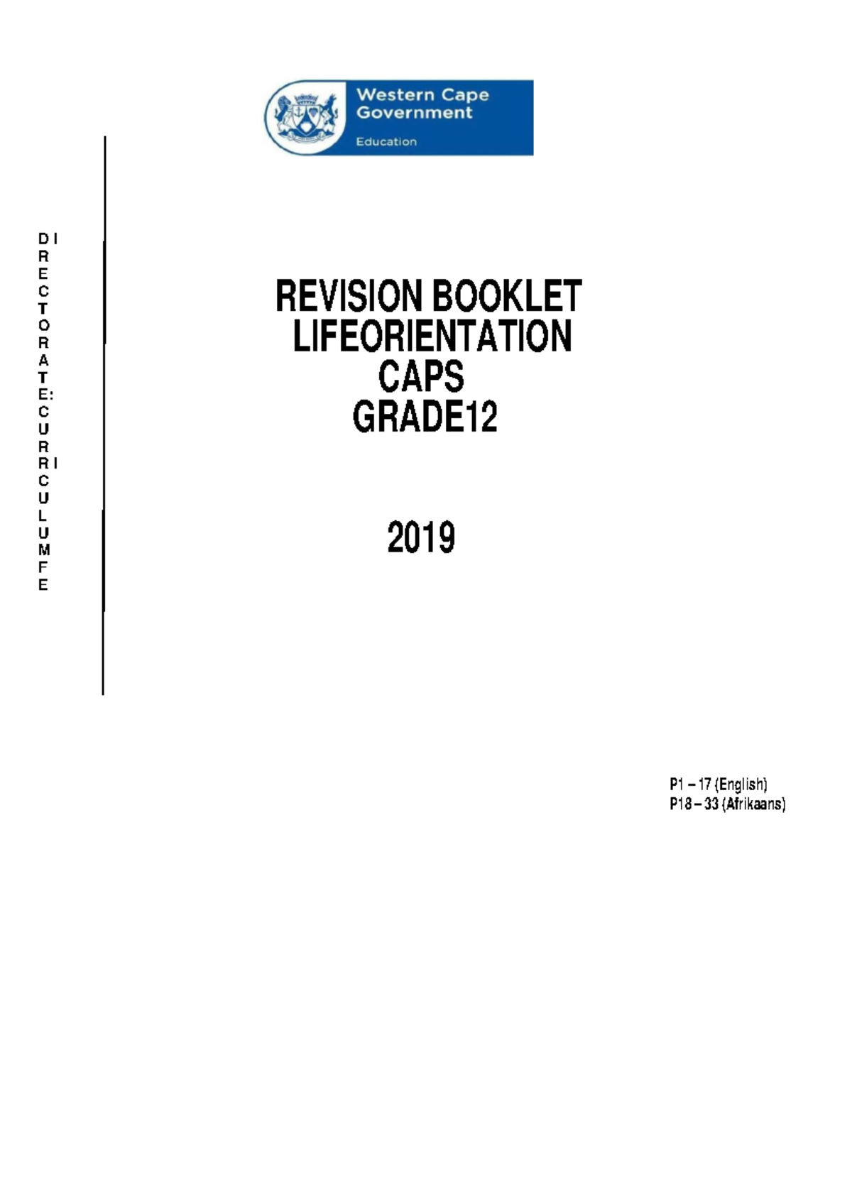 2019 Final Revision Booklet doc 1 - REVISION BOOKLET LIFEORIENTATION ...