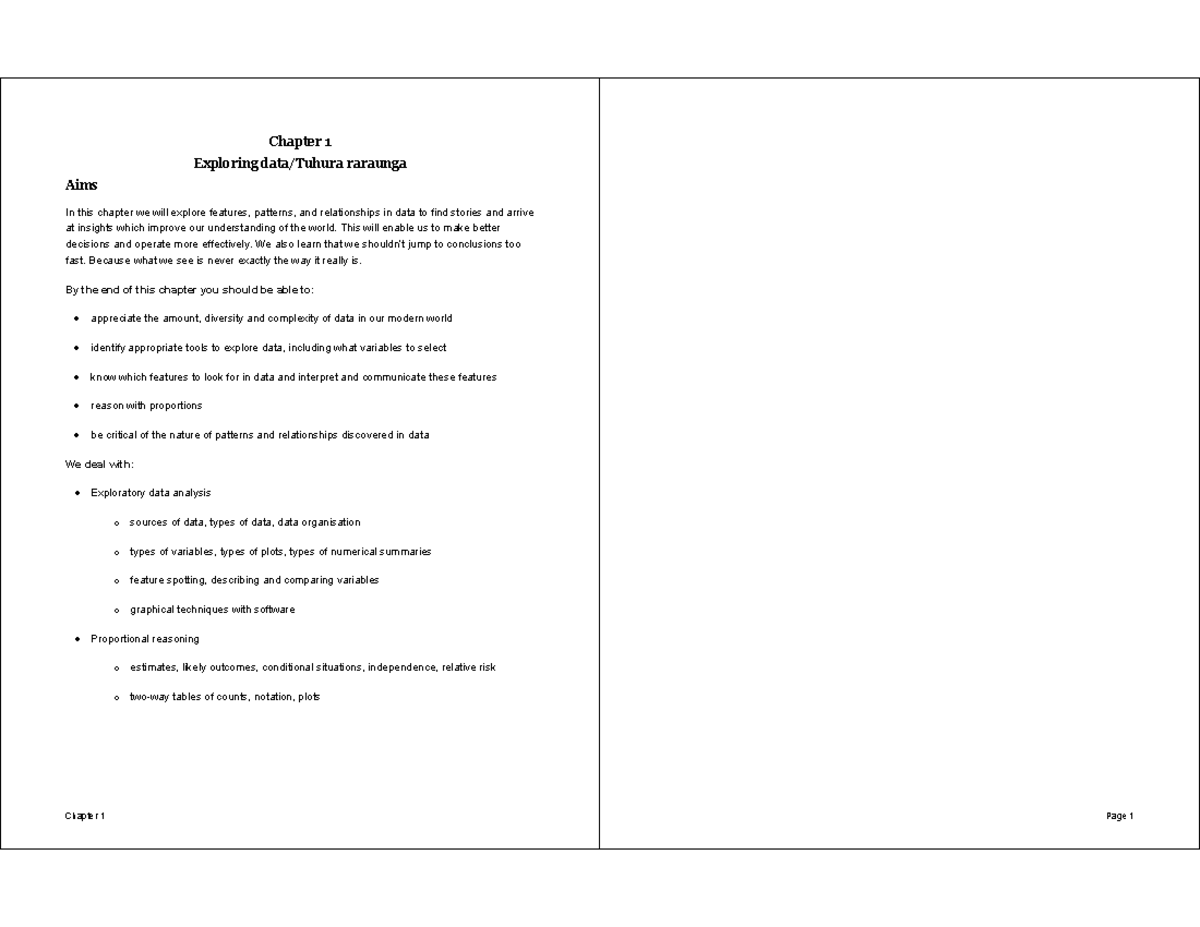 All Chapters combined (gapped) - Chapter 1 Exploring data/Tuhura raraunga Aims In this chapter ...