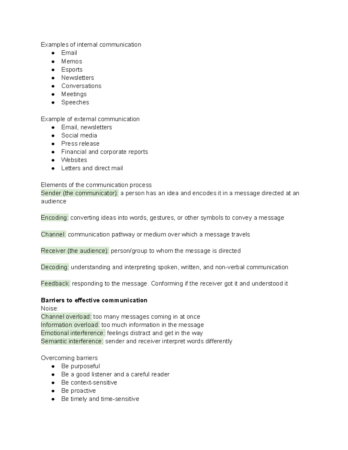 Lecture 4 - september 23 - Examples of internal communication Email ...