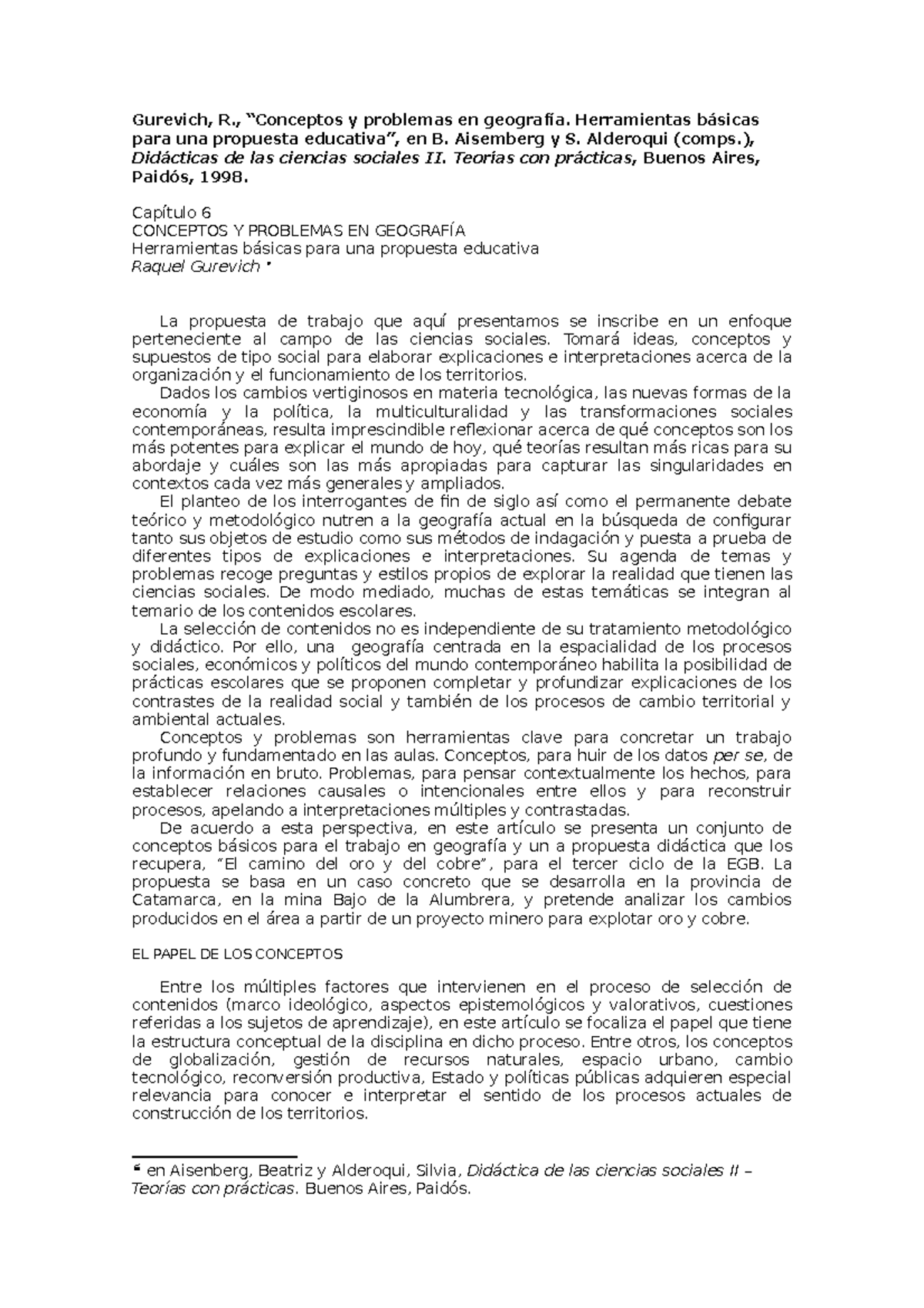 Gurevich CAP 6 Problemas Y Conceptos EN Geografia CAP Completo ...