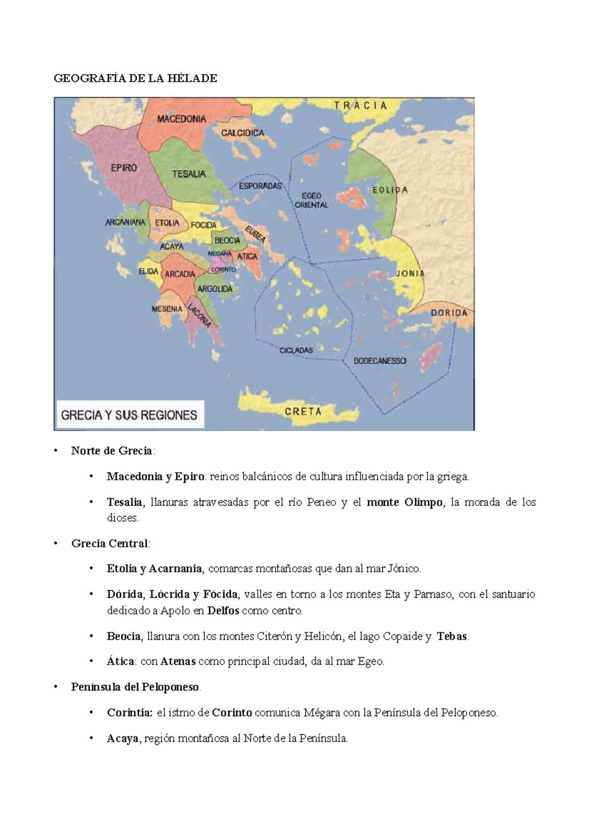 Antigua Grecia - GEOGRAFÍA DE LA HÉLADE Norte de Grecia: Macedonia y ...