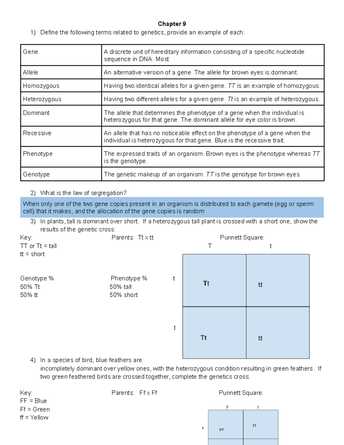 James Reyes - 2022 Chapter 9 Study Guide - Chapter 9 Define the ...