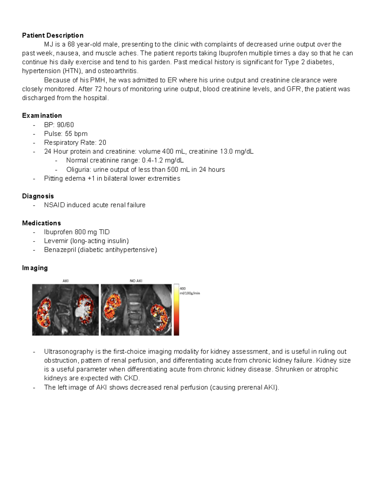 Mock Case - Patient Mock-Case encompassing history, interview ...