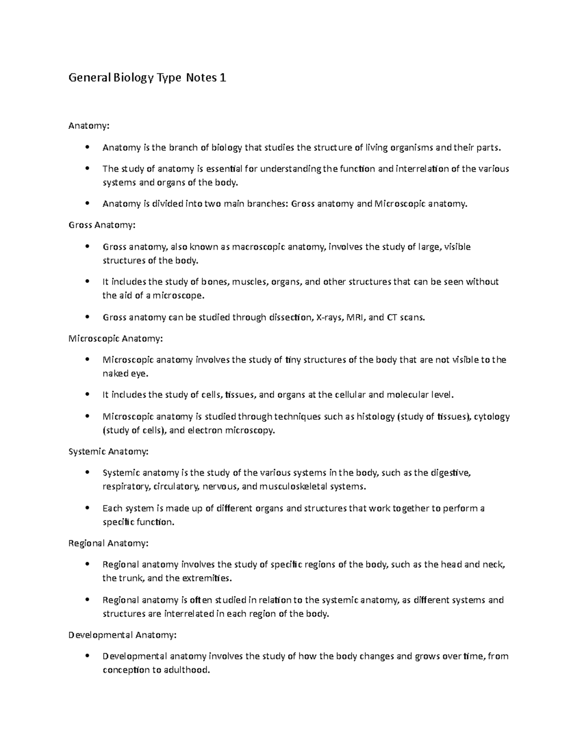 general-biology-type-notes-1-the-study-of-anatomy-is-essential-for
