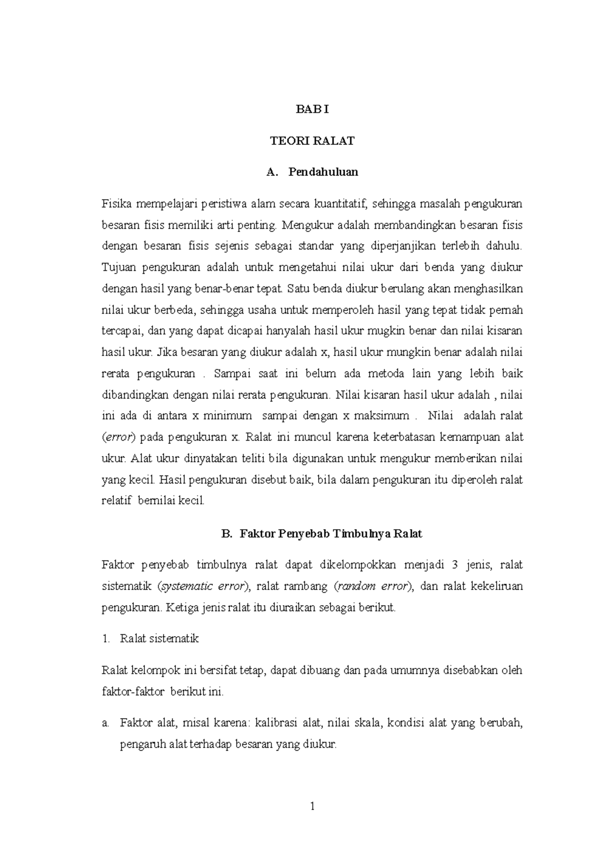Kel 5 Fisika Dasar ratna-ajik(print)rev - BAB I TEORI RALAT A ...
