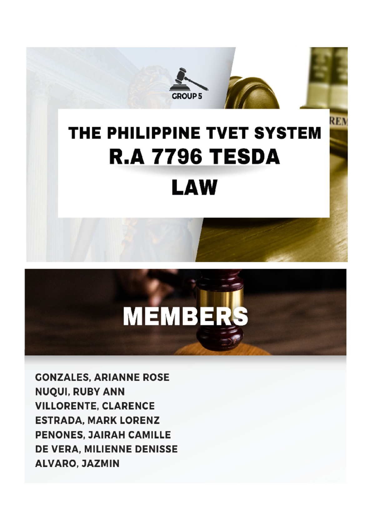 FOR Handouts TVET - GOODLUCK - GROUP 5 REI THE PHILIPPINE TVET SYSTEM R ...