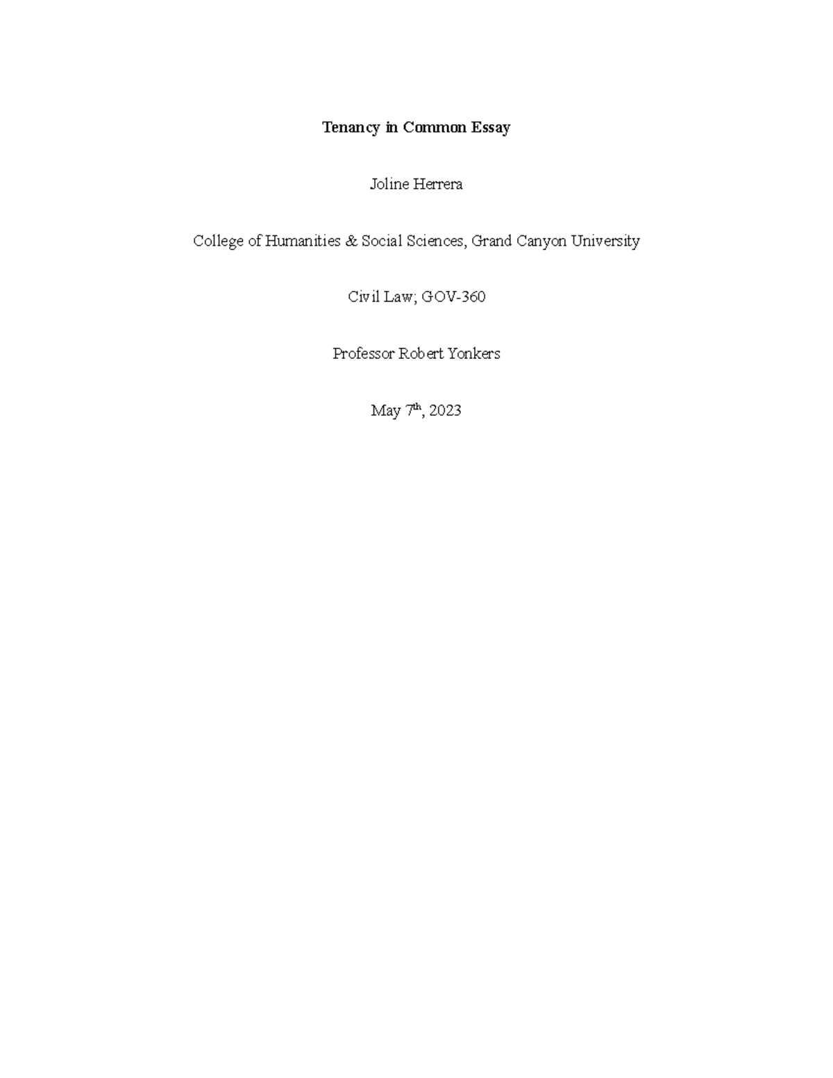 Tenancy in Common - A tenancy in common is described as a form of joint ...