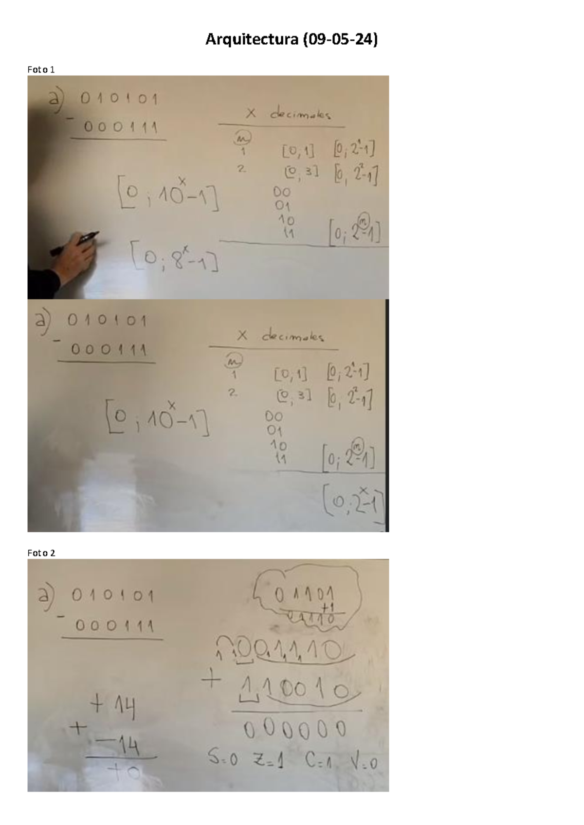 Pizarron de Arquitectura (09-05-24) - Arquitectura de Computadoras - Arquitectura ( 09 - 05 - 24 ...