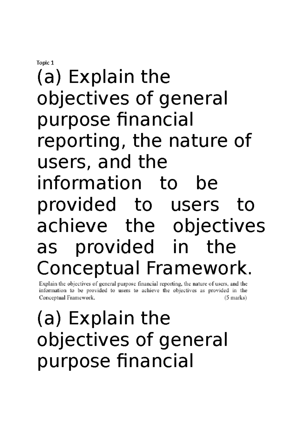 Accy200 Past Paper Questions Topic 1 a Explain The Objectives Of accy200-past-paper-questions-topic-1-a-explain-the-objectives-of