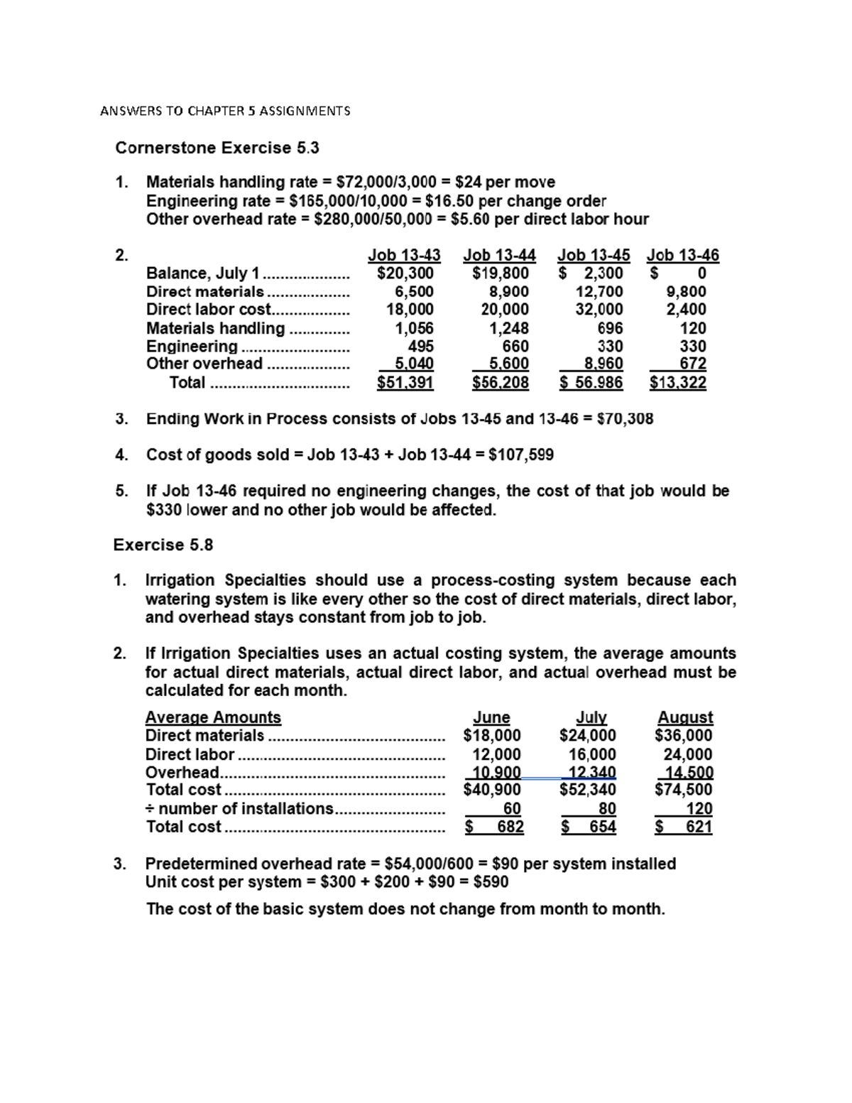 5 2011 Answers Cost Accounting Warning Tt Undefined Function 32 Answers To Chapter 5