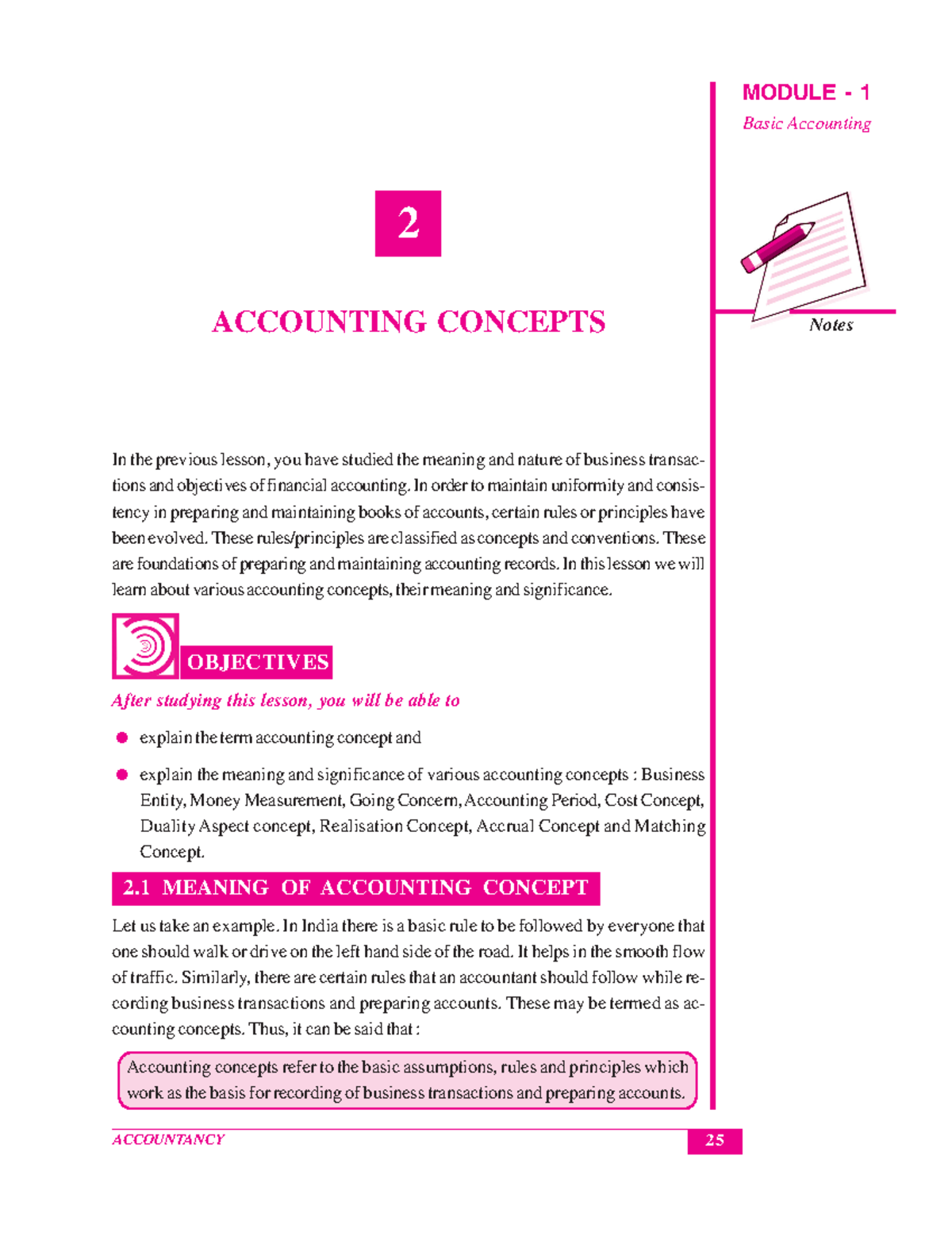 Accountancy is Good for Business and Investment - Notes Basic ...