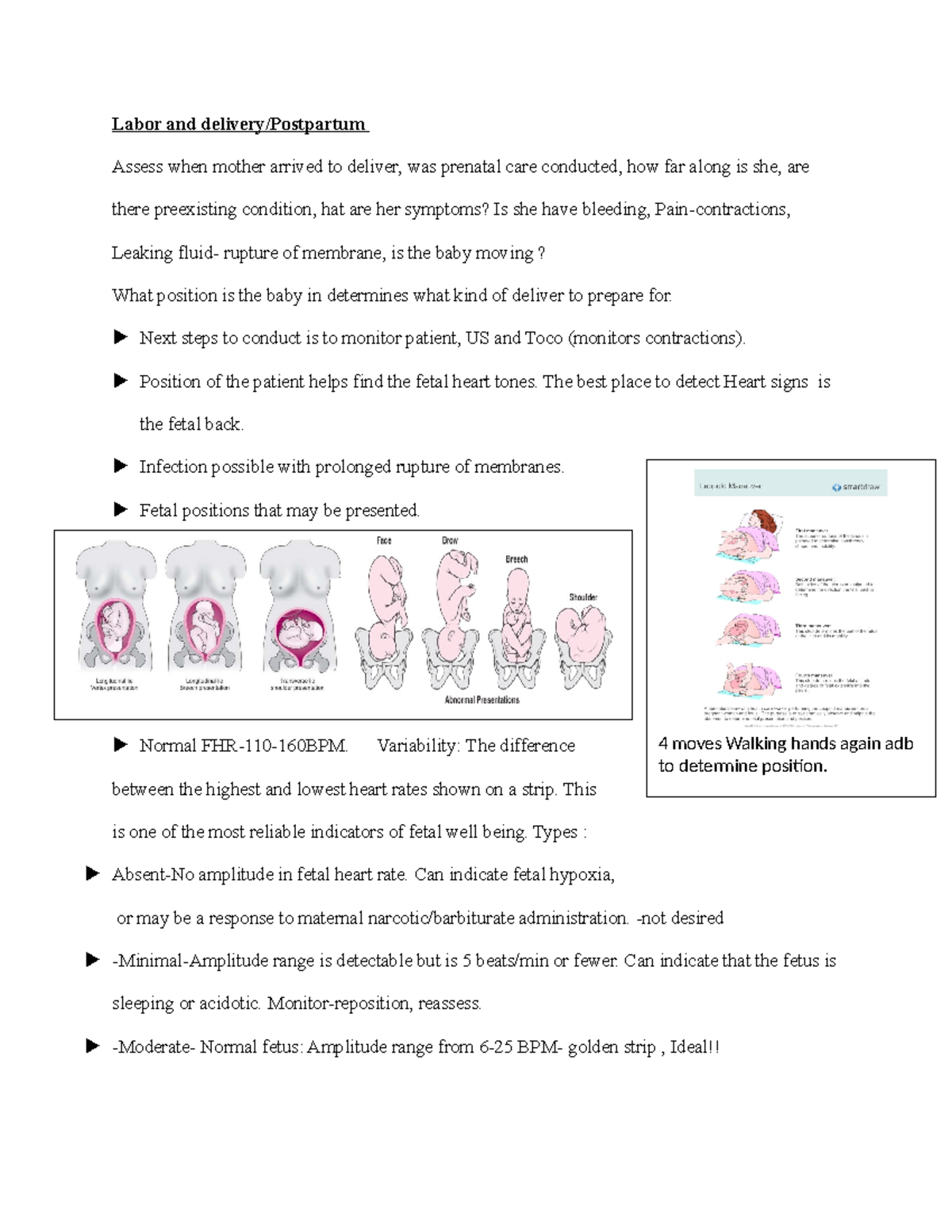Labor and delivery - L& D notes with images - Labor and delivery ...