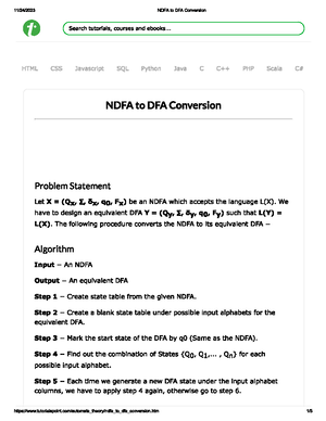 TOC Regular Sets - Theory of computation - Studocu