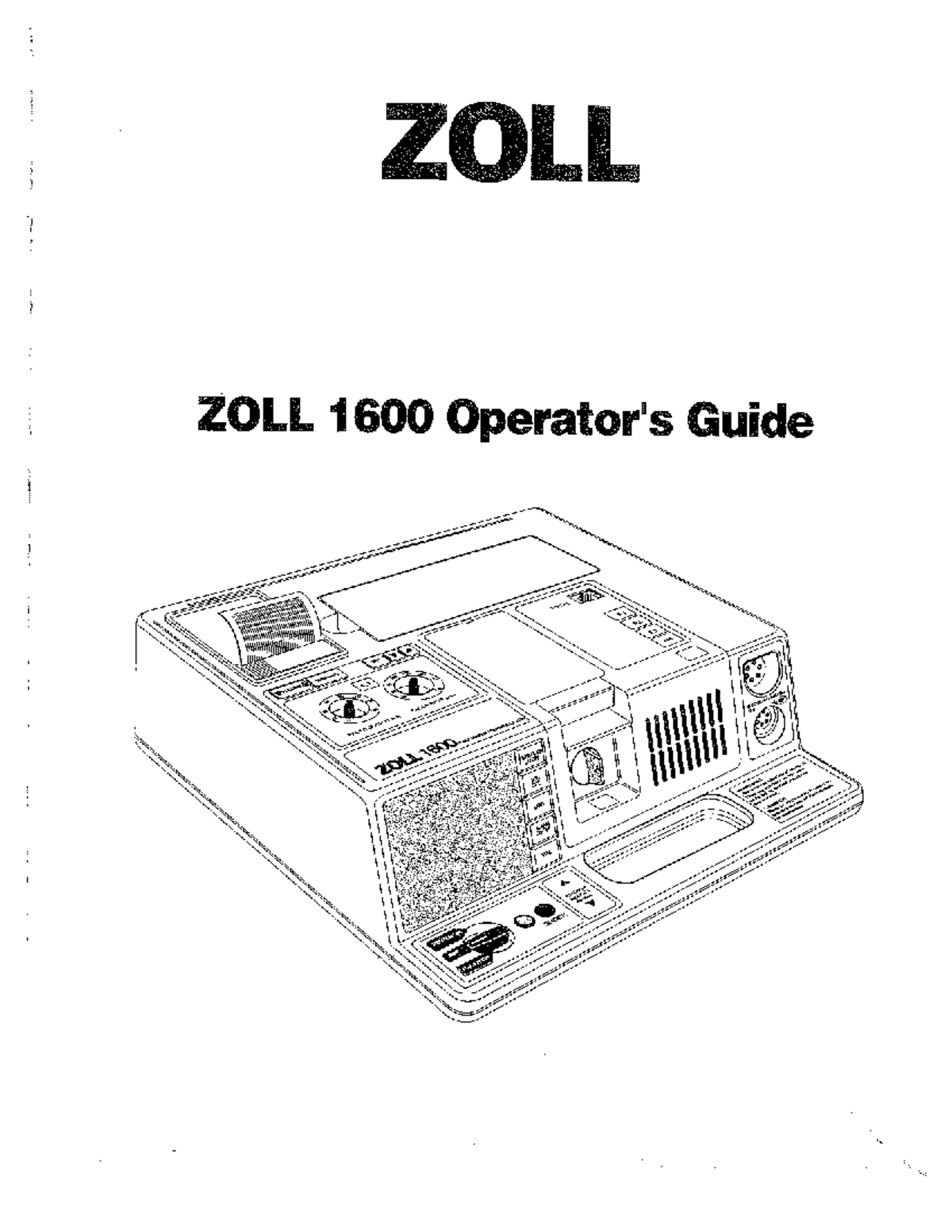 ZOLL-1600 - critical care - nursing - Studocu