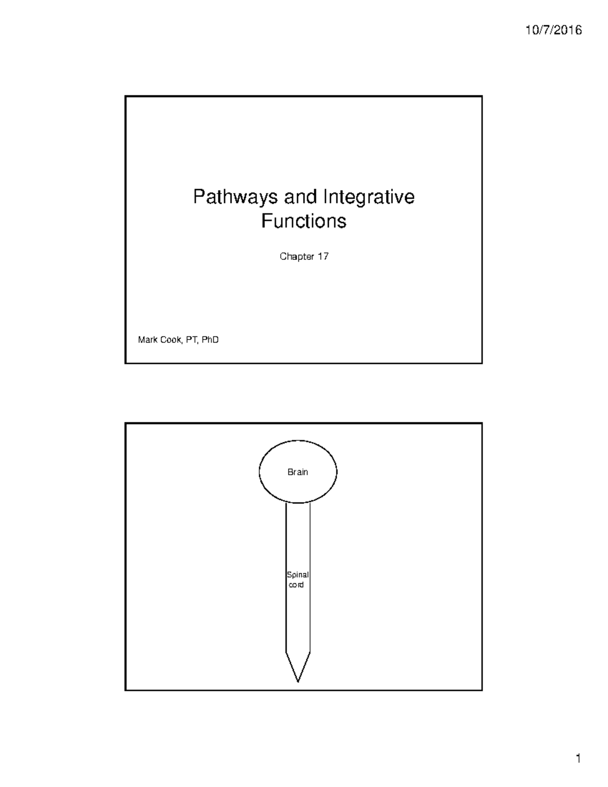Pathways and integrative functions - Pathways and Integrative Functions ...