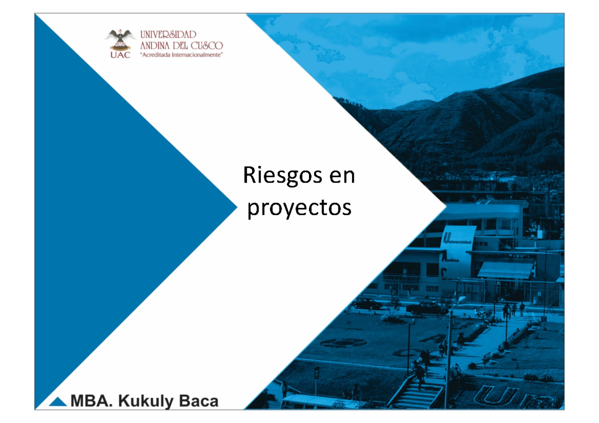 Riesgos en los proyectos - Riesgos en proyectos Análisis de riesgo El riesgo de un proyecto es ...