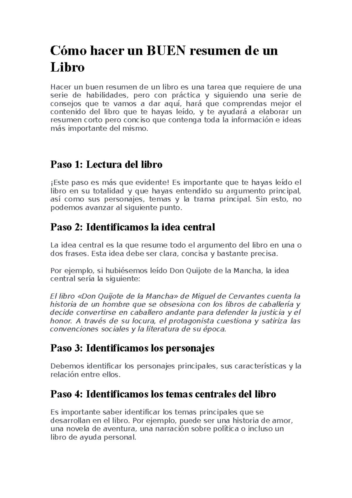 Cómo hacer un BUEN resumen de un Libro - Cómo hacer un BUEN resumen de ...